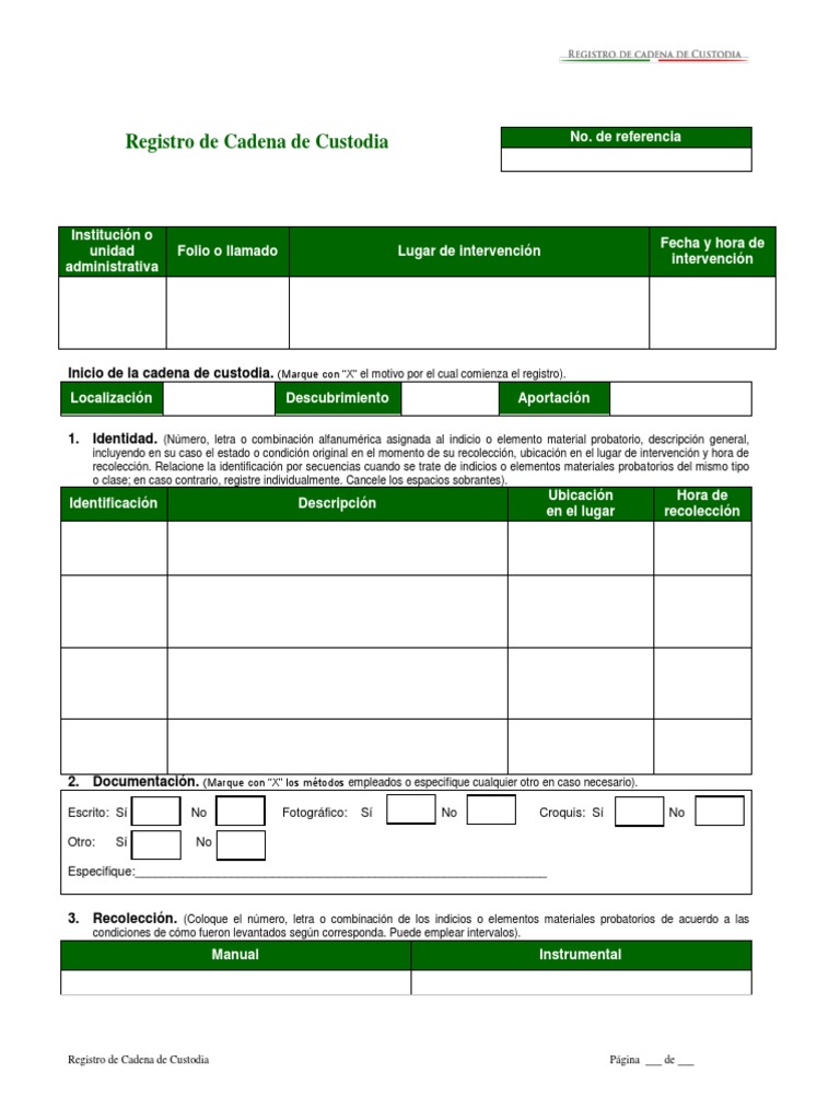 Cadena de Custodia PDF | PDF