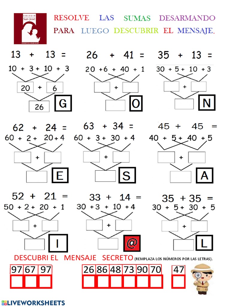 Sumas para 4 Basico | PDF
