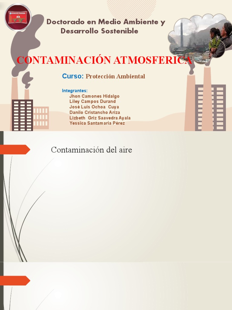 Trabajo Contaminación Atmosferica | PDF