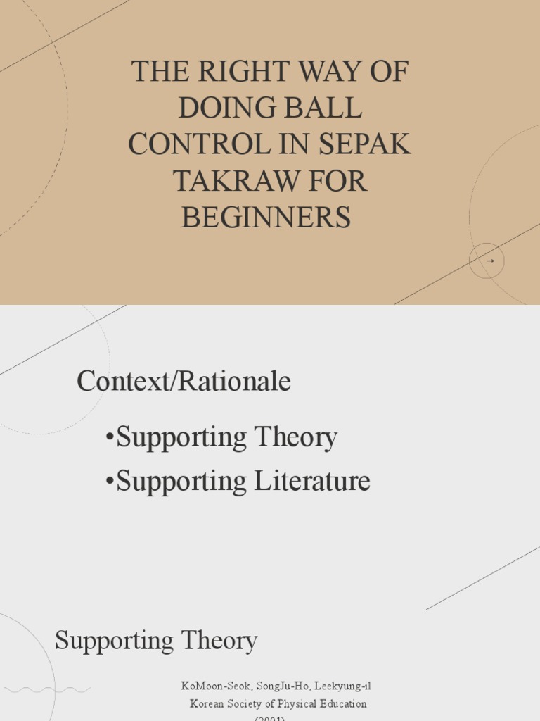 The Right Way of Doing Ball Control in Sepak Takraw For Beginners | PDF | Cognition | Cognitive ...