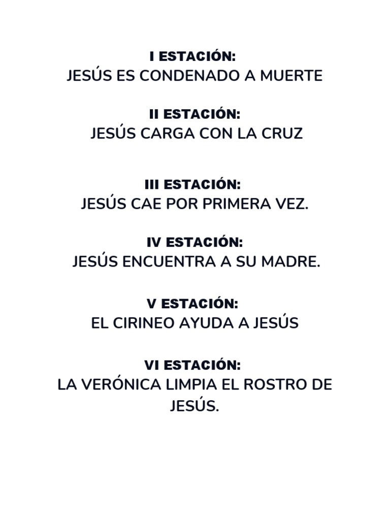 Las Estaciones Del Viacrucis PDF | PDF