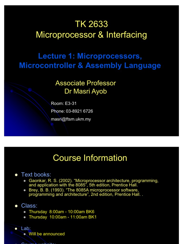 Microprocessors Micro Controller Assembly Language Pdf Integrated