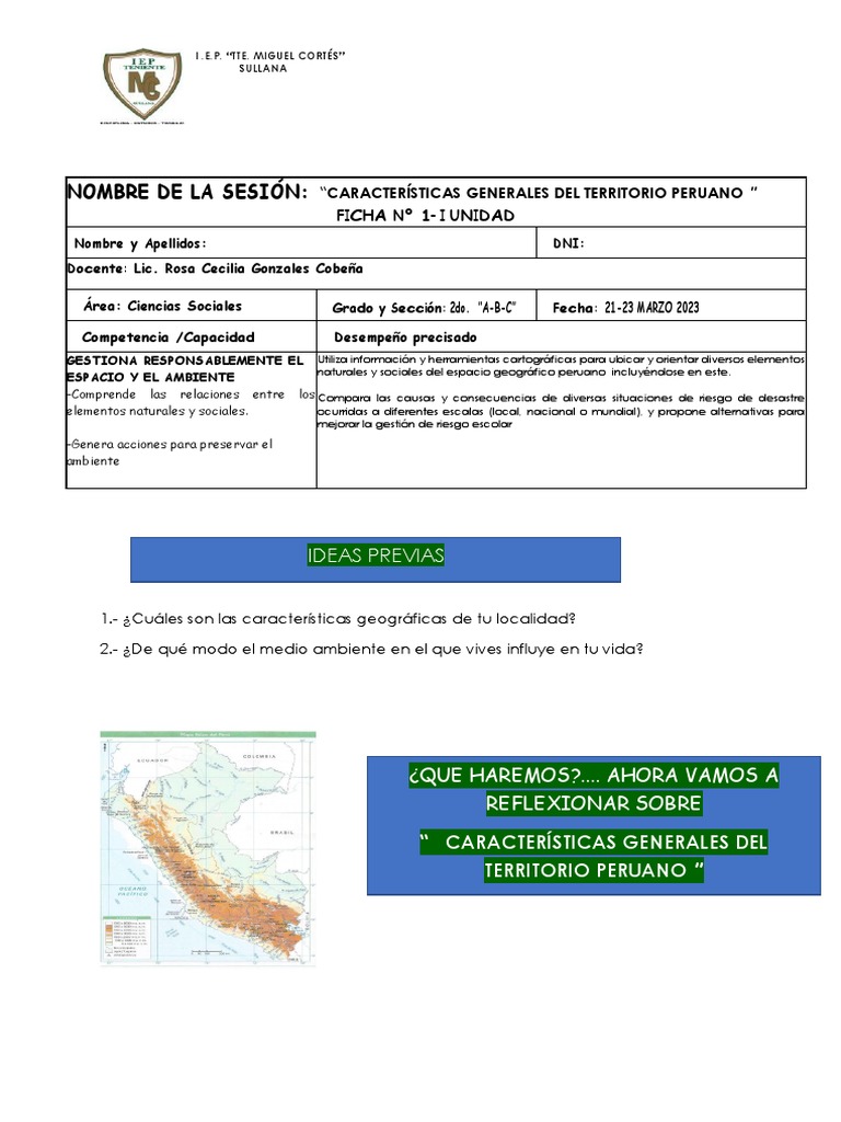 Ficha 1 de CC - SS. de 2do. - 1unidad PDF | PDF | Clima | Herida
