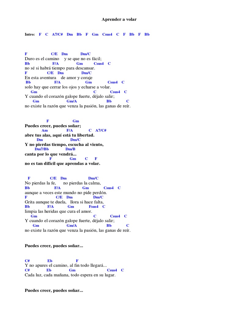 Aprender A Volar (F) | PDF