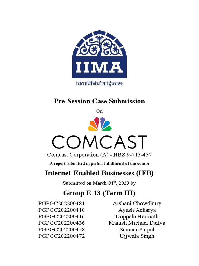 E13 IEB Pre-Class 1 Comcast | PDF | Net Neutrality | Internet Service ...