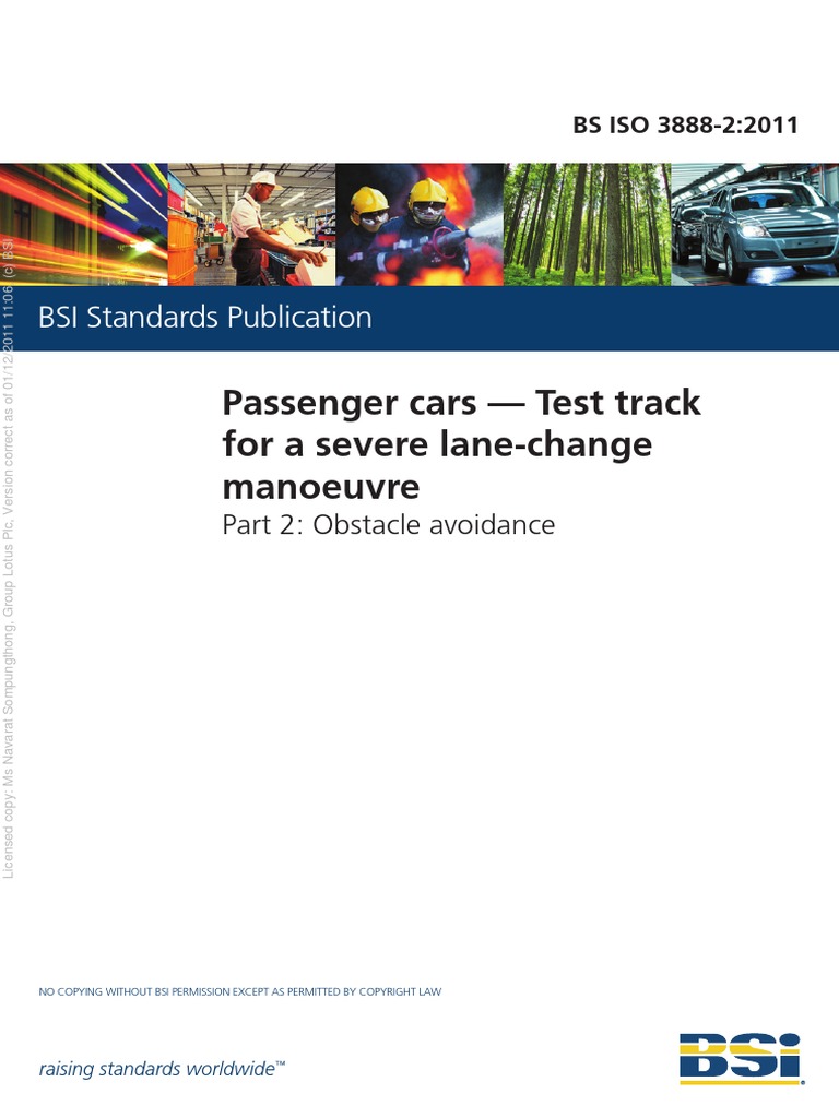 BS ISO 3888-2.2011 - Passenger Cars - Test Track For A Severe Lane ...