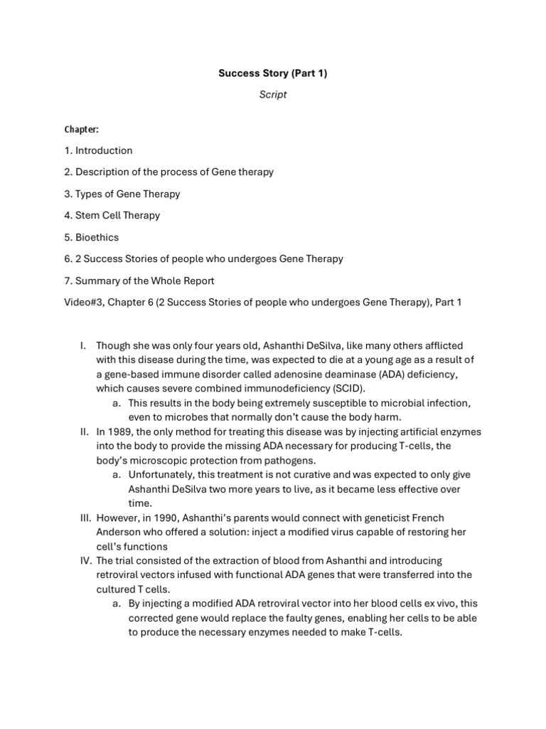 2 Success Story - Part 1 - Script - Velasco | PDF