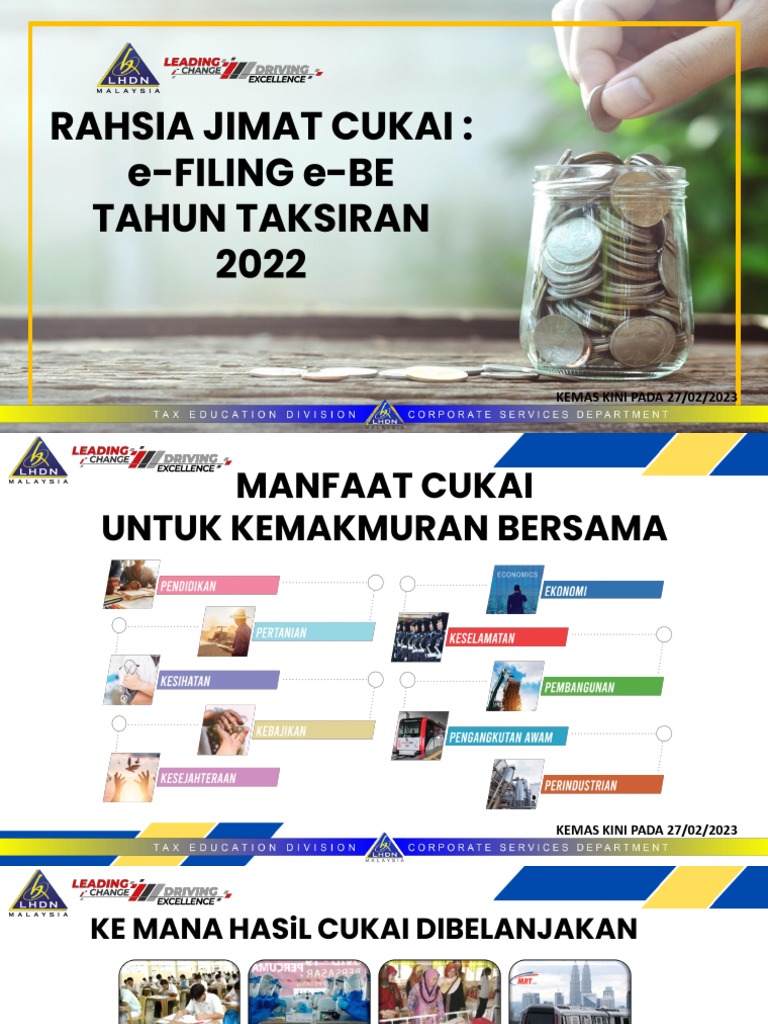 Panduan e-Filing Cukai 2023 | PDF | Pengelolaan Keuangan & Uang