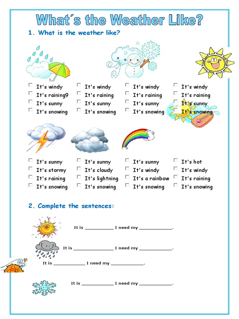 The Weather Worksheet | PDF