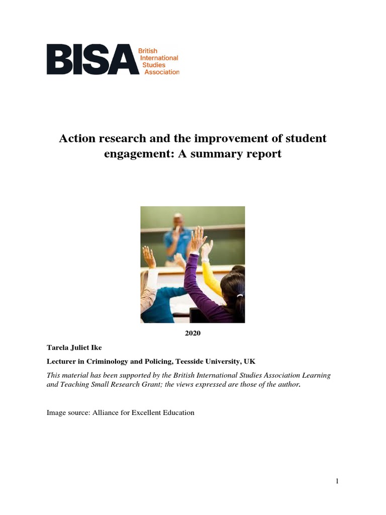 Action Research and The Improvement of Student Engagement | PDF ...