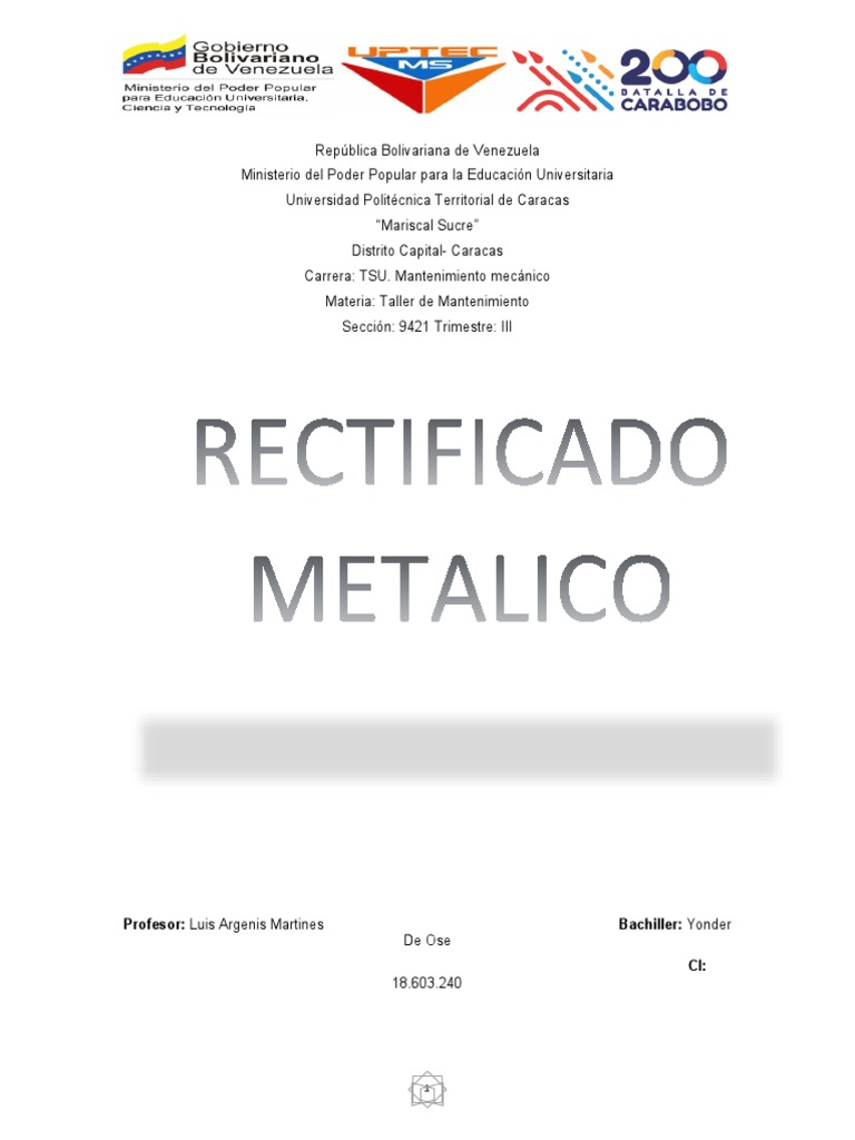 Rectificado Metalico | PDF | Abrasivo | Mecanizado