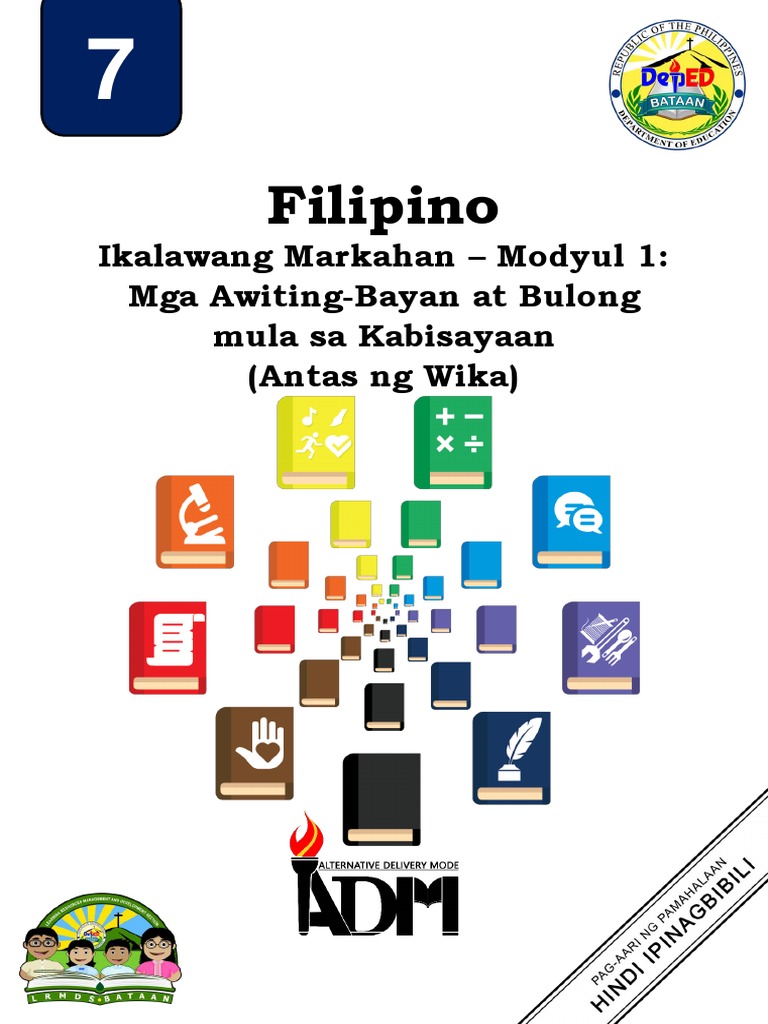 Filipino7 - q2 - Mod1 - Mga Awiting-Bayan at Bulong Mula Sa Kabisayaan ...