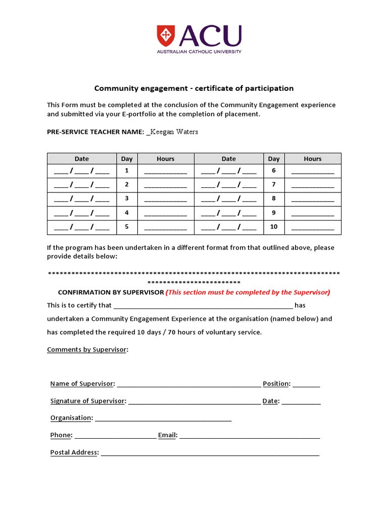 Community Engagement Attendance | PDF