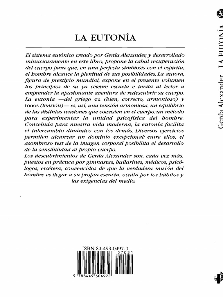 La Eutonia Gerda Alexanderpdf | PDF | Mente | Realidad
