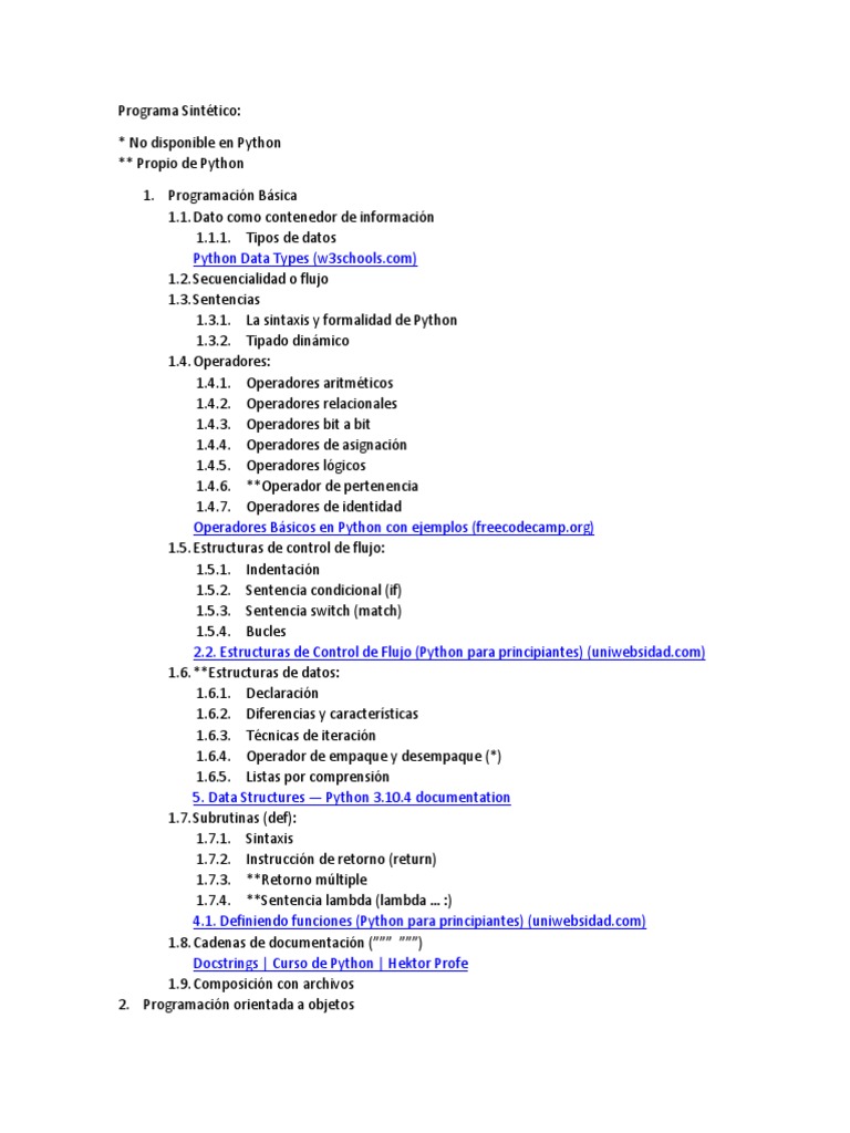 Syllabus Pygroup Pygame Pdf Python Lenguaje De Programación 