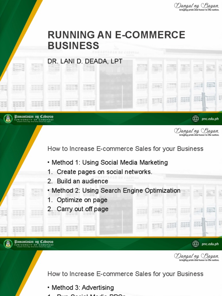 Chapter 4 - Running An E-Commerce Business (20230310160650) | PDF | E Commerce | Computer Network