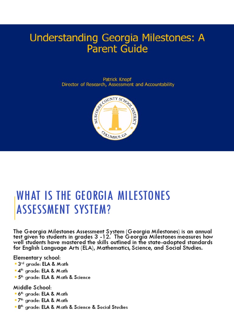 Georgia Milestones 8th Grade Overview | PDF | Mathematics | Educational ...