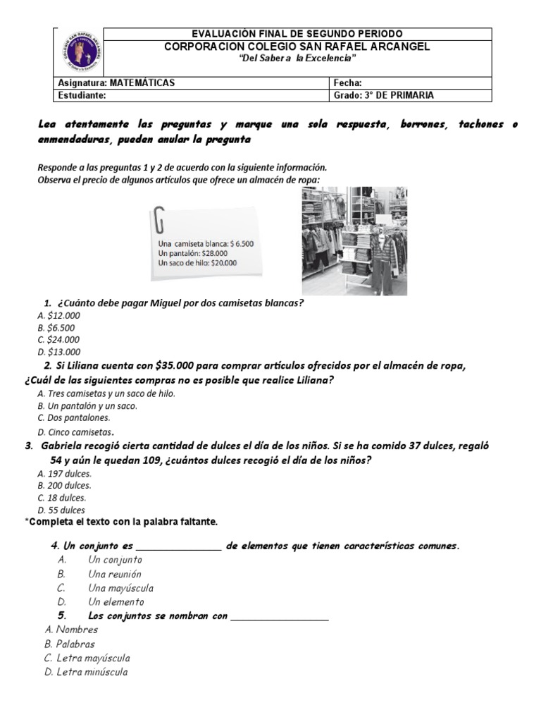 Matematicas 1° Periodo | PDF | Matemáticas | Matemática Elemental