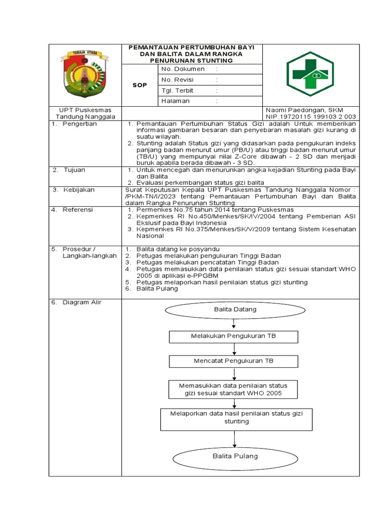 Sop Tumbang Stunting | PDF