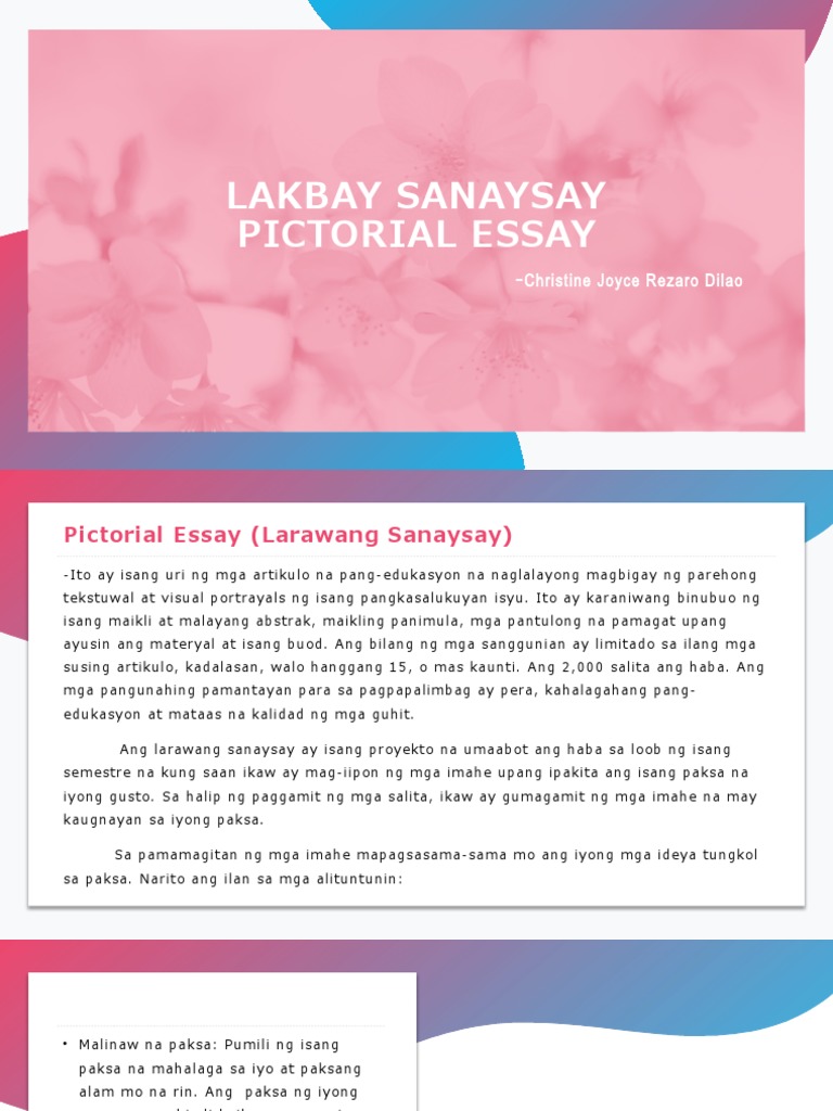 Lakbay Sanaysay Pictorial Essay | PDF