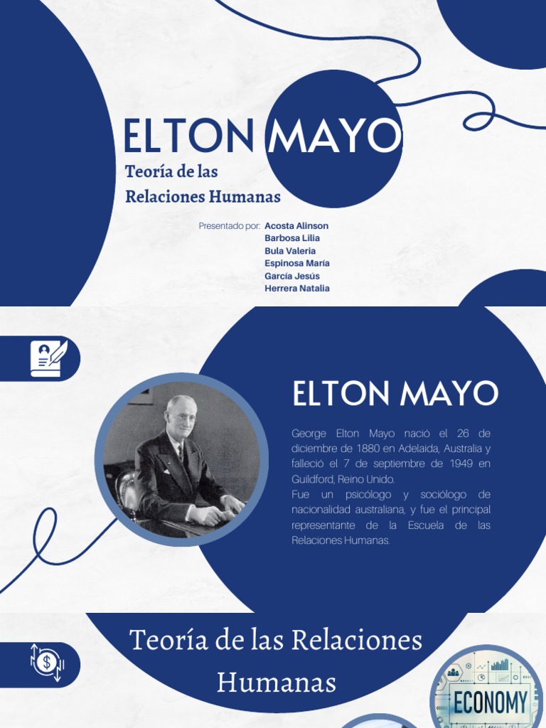 Elton Mayo Teoria de Las Relaciones Humanas PDF | PDF