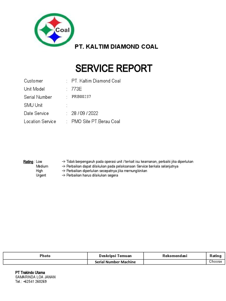 Form Laporan Inspeksi Towerlamp | Download Free PDF | Equipment | Vehicles