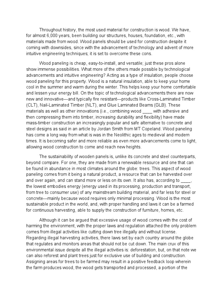 EAPP - Position Paper 2 | PDF | Wood | Natural Environment