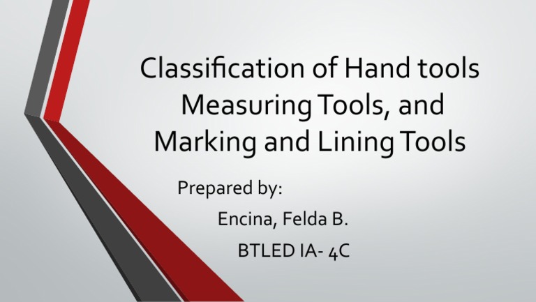 Classification of Hand Tools | PDF