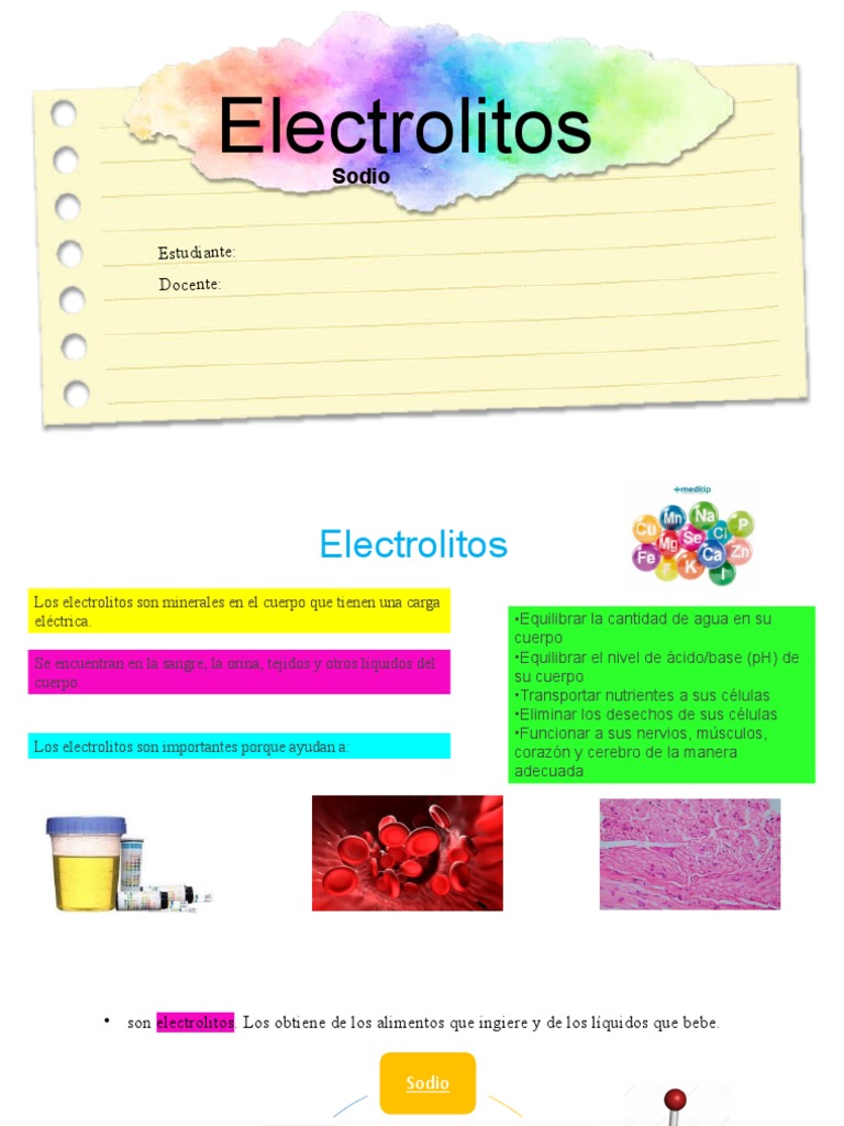 SODIO | PDF | Sodio | Electrólito