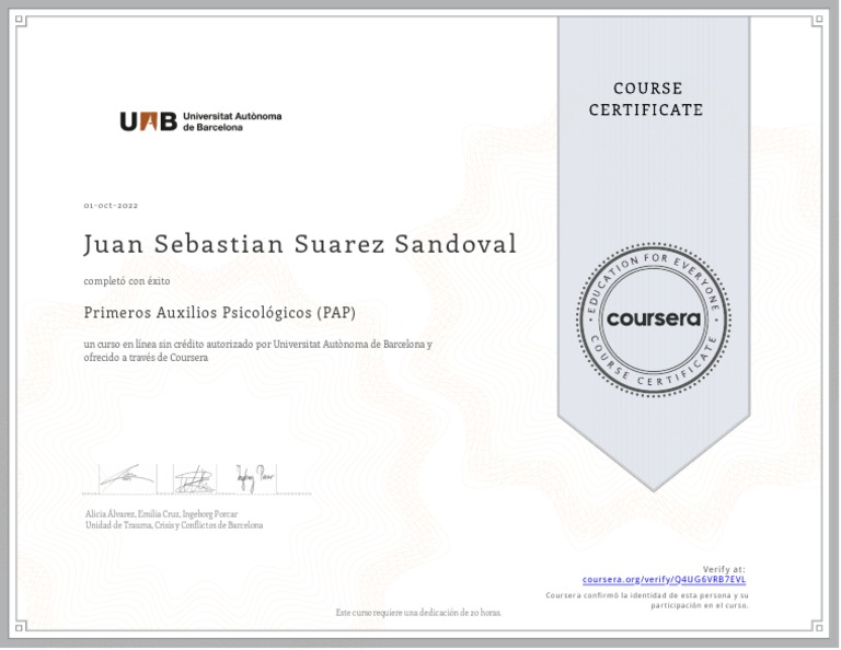 Certificado de Coursera PDF | PDF