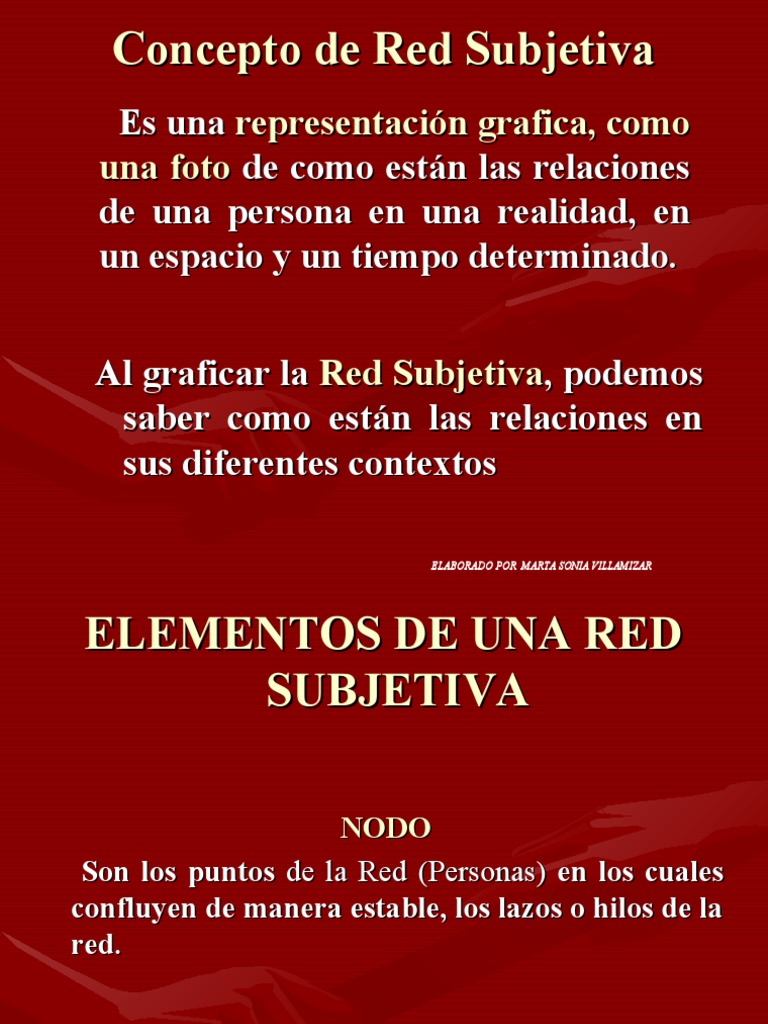 Red Subjetiva: Relaciones y Nodos | PDF