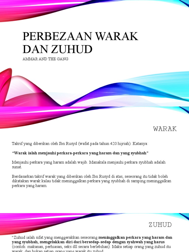 Perbezaan Warak Dan Zuhud | PDF