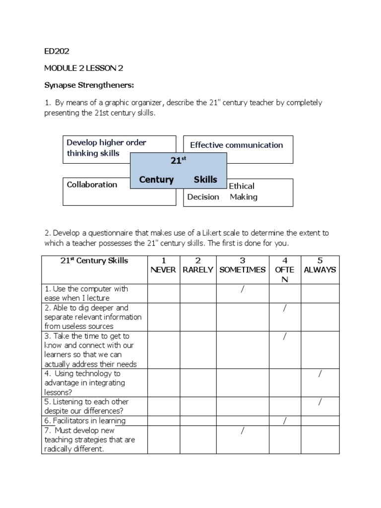 Ed202 Module 2 Lesson 2 | PDF