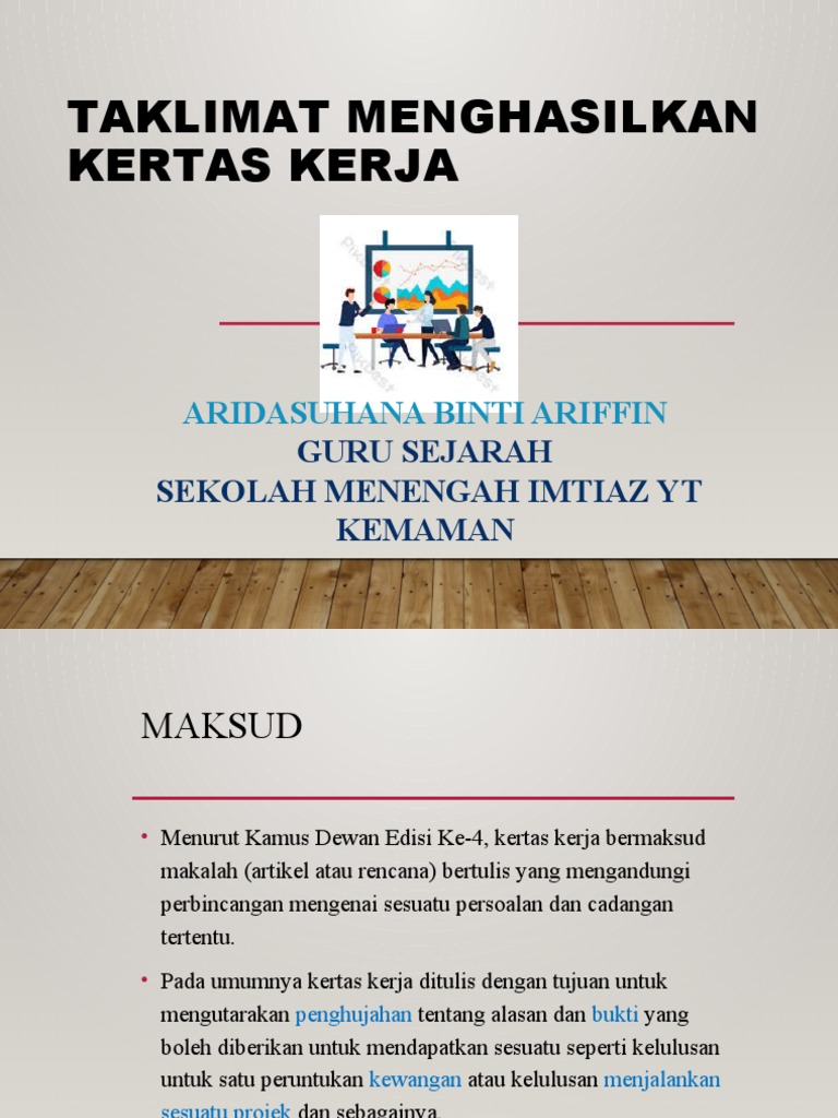 taklimat KERTAS KERJA | PDF