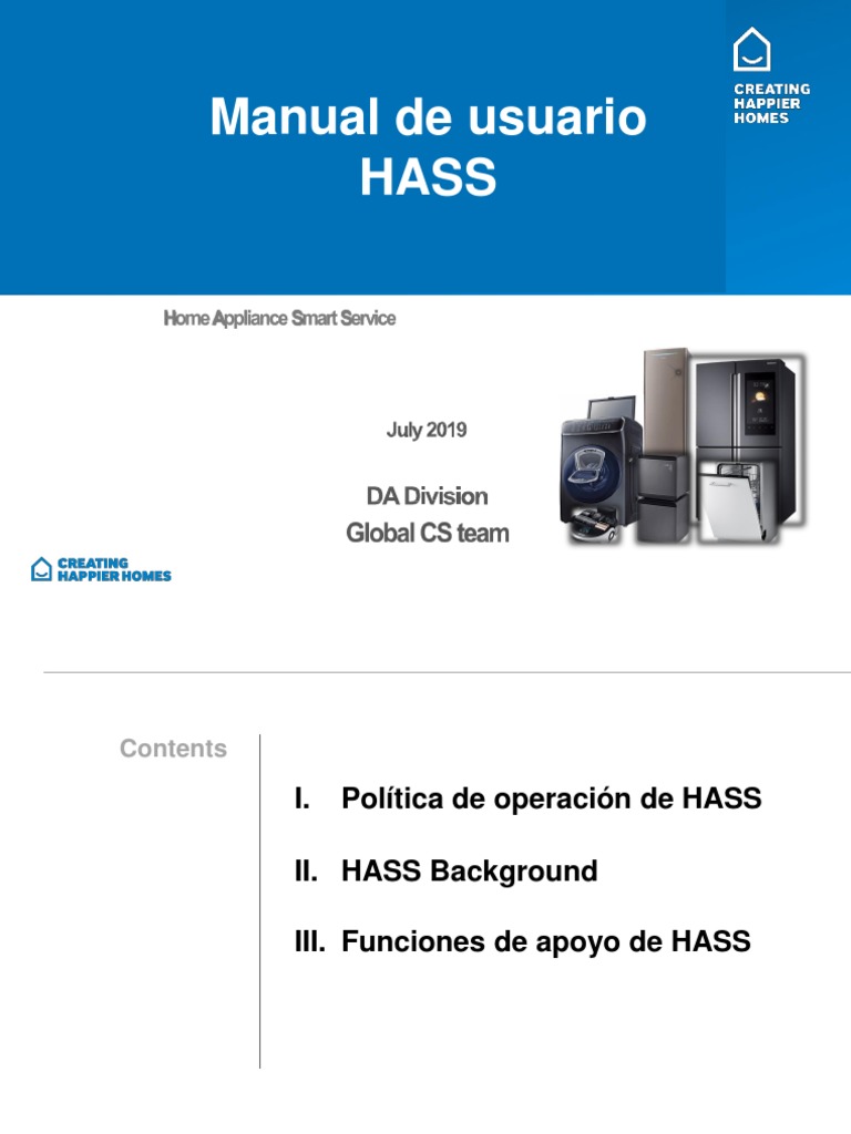 Guía de uso de la aplicación HASS Samsung | PDF | Wifi | Bienes ...
