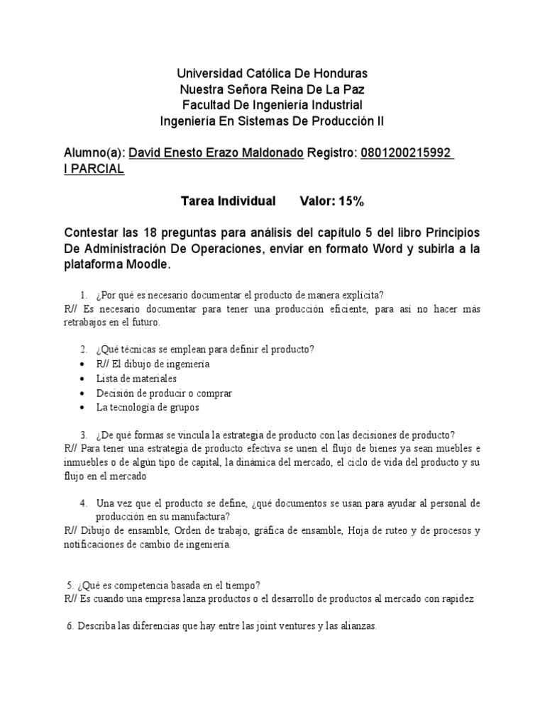 Tarea Capitulo 5 - David Erazo | PDF | Diseño | Calidad (comercial)