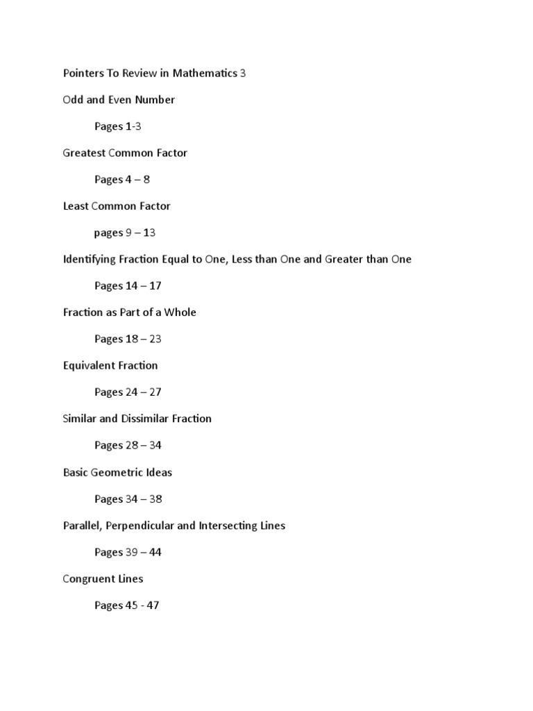 Math 3 Pointers | PDF