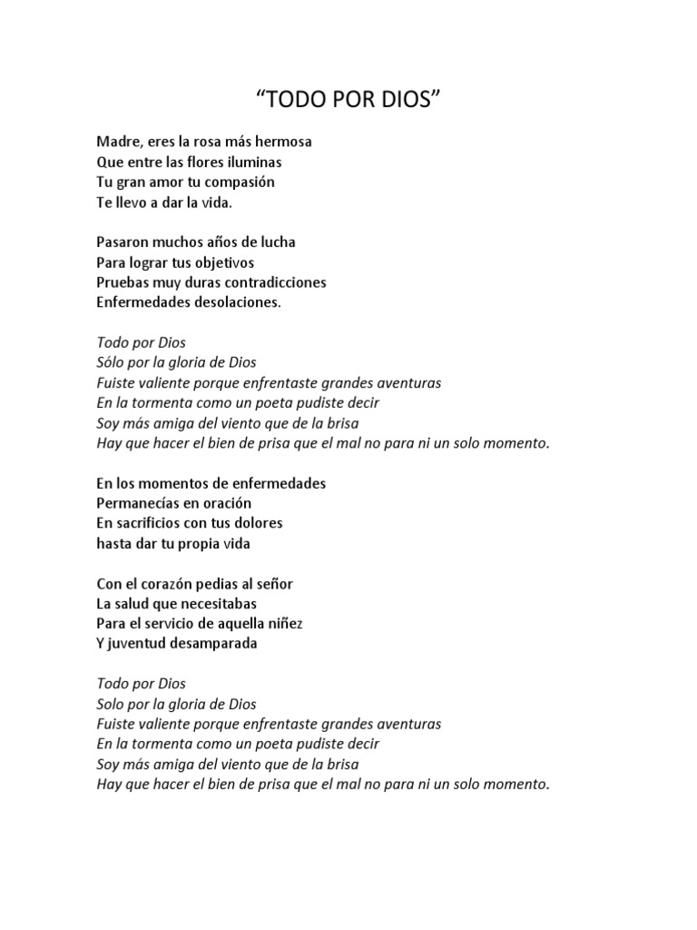 Todo Por Dios PDF | PDF