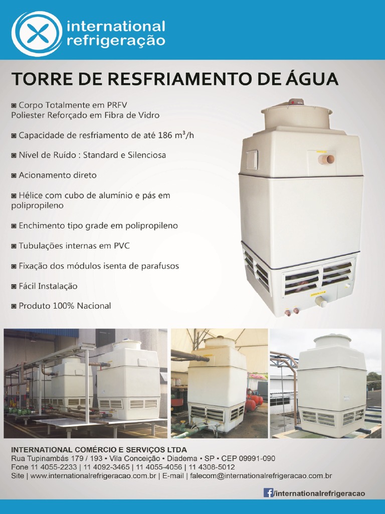 Catálogo Torre de Resfriamento de Agua | PDF