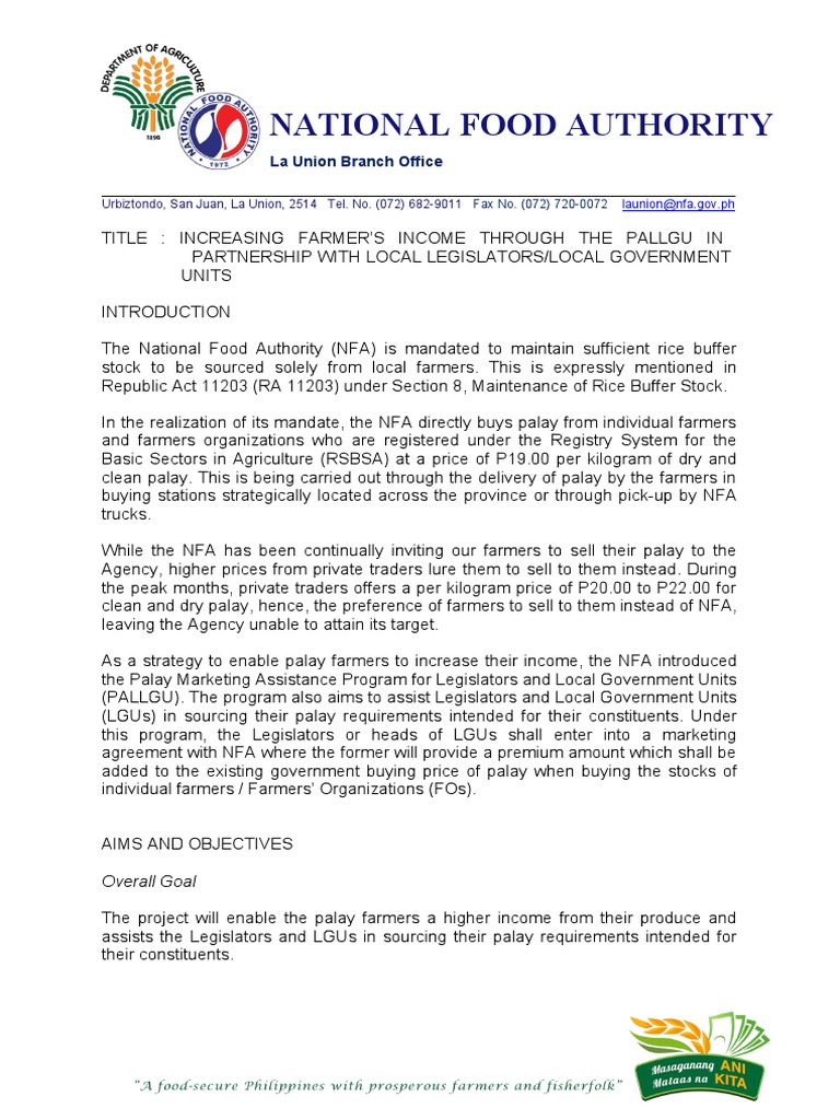 Funding Proposal | PDF | Rice | Procurement