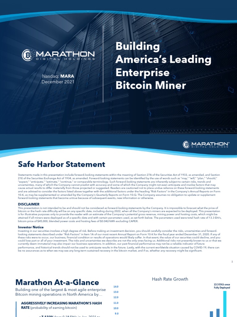 "Marathon's Bitcoin Mining Expansion" | PDF | Bitcoin | Cryptocurrency