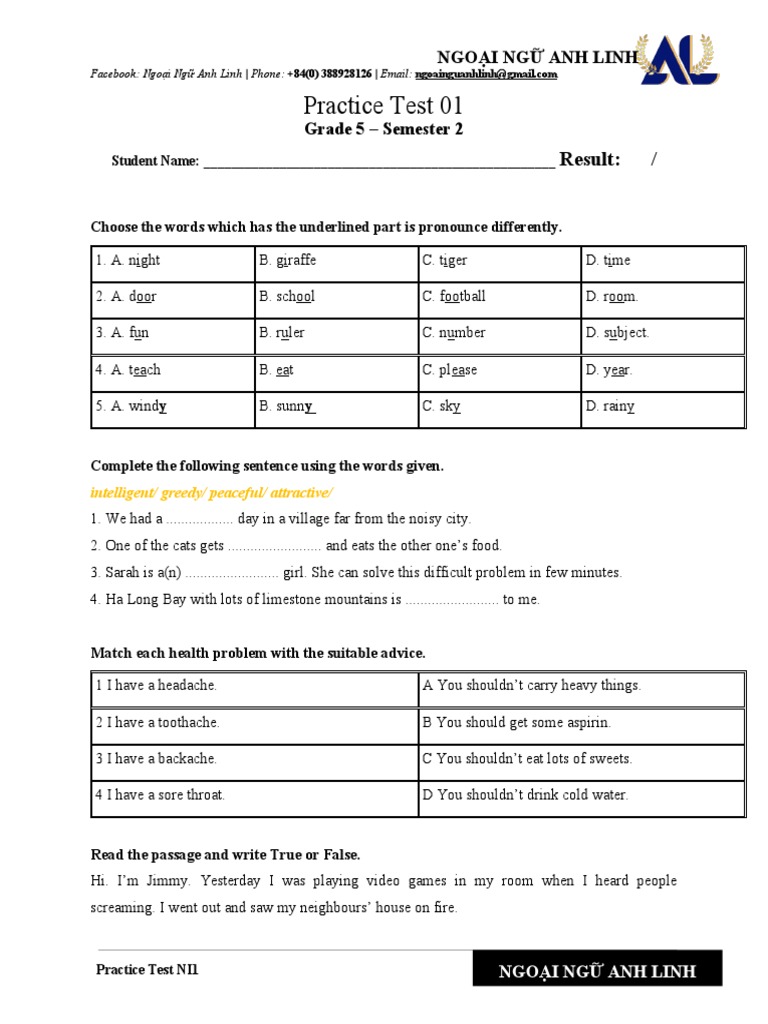 AL006 - Grade 5 Semester 2 | PDF