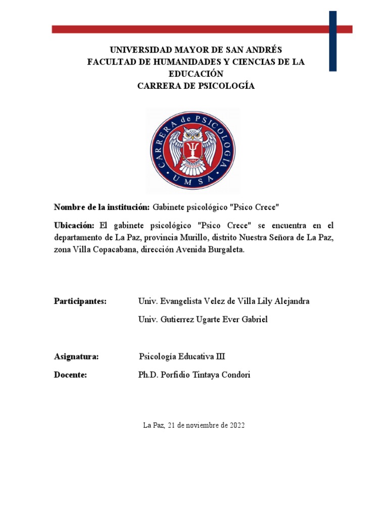 Psicología Educativa III. 5, Evangelista Lily - Gutierrez Ever | PDF ...