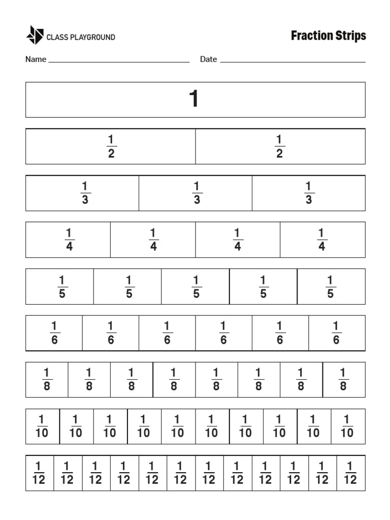 Fraction_Strips_US_Letter | PDF