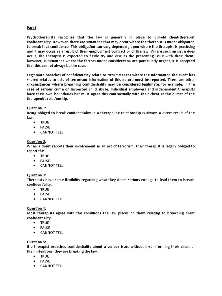 Verbal Reasoning Test | PDF | Confidentiality | Psychotherapy