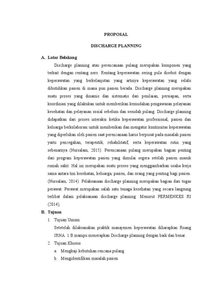 Format Discharge Planning | PDF