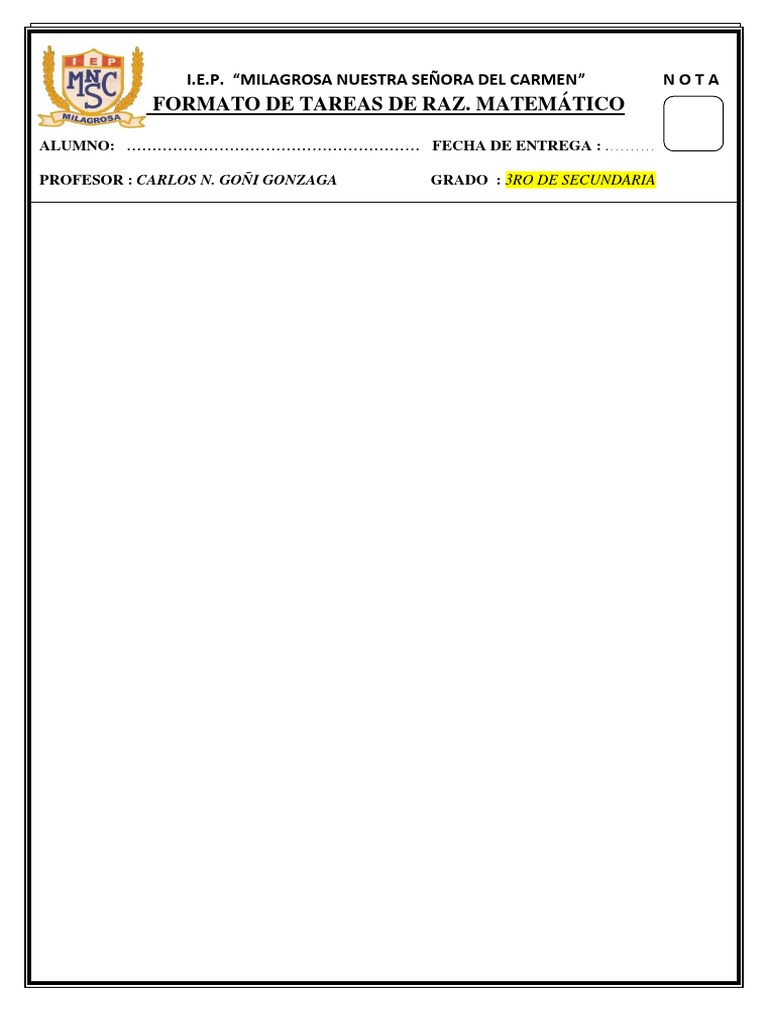 3ro de Secundaria RM | PDF