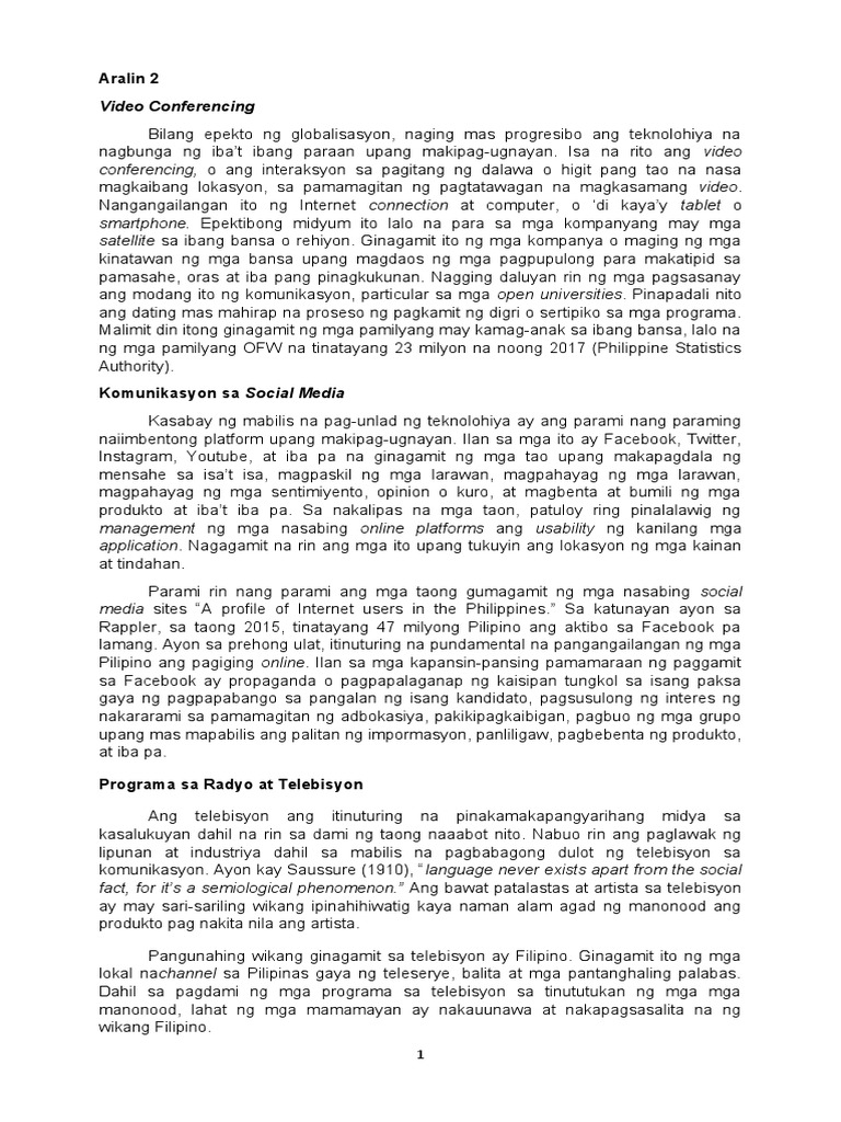 Kabanata 5 - Aralin 2 A | PDF