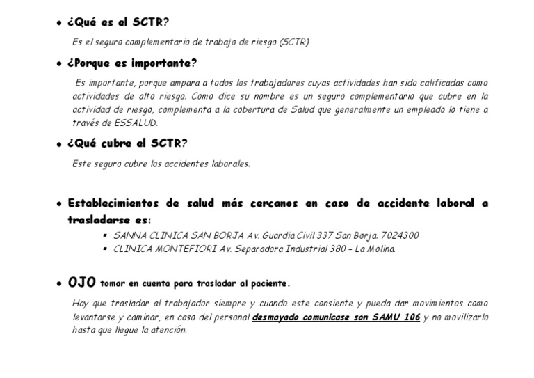 Qué Es El SCTR SST | PDF