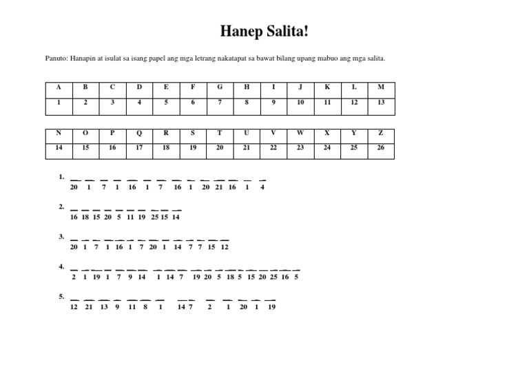Hanep Salita | PDF